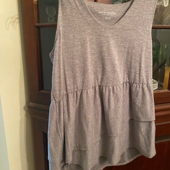 Soft Surroundings | Tops | Soft Surroundings Sleeveless Gray Top Nw | Poshmark